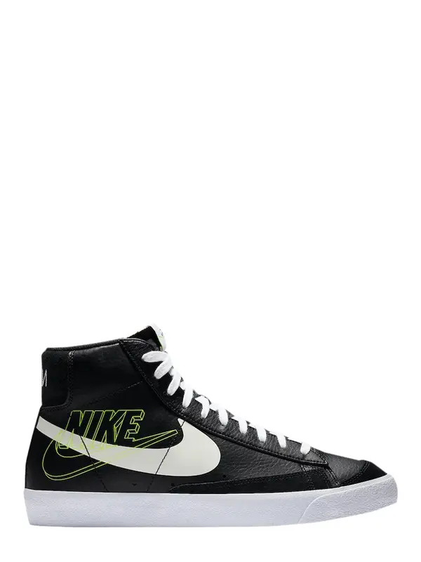 Nike Blazer Mid '77 Vintage Reverse Logo Sneakers - Black
