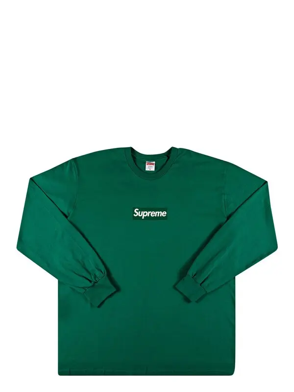 Supreme Box Logo Long-sleeve Tee 'light Pine - Green
