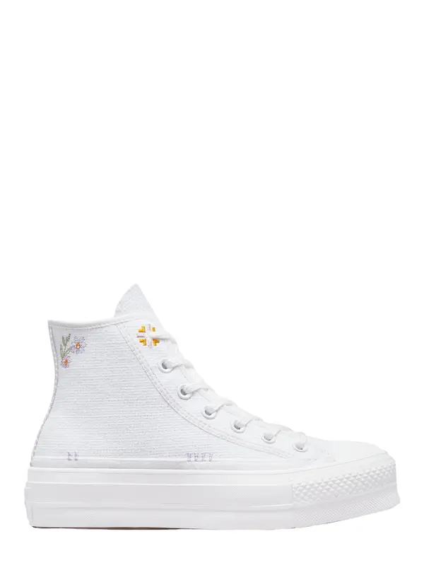 CONVERSE Chuck Taylor All Star Lift Platform High Autumn Embroidery - White