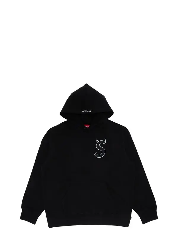 Supreme Logo Hooded Sweatshirt - Black