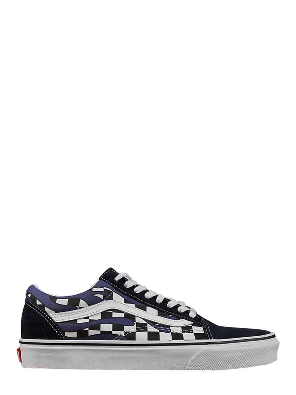 VANS Old Skool Checker Flame Sneakers - Blue