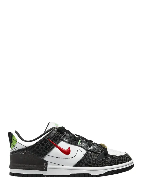 Nike Dunk Low Disrupt 2 'just Do It Black Snakeskin - White