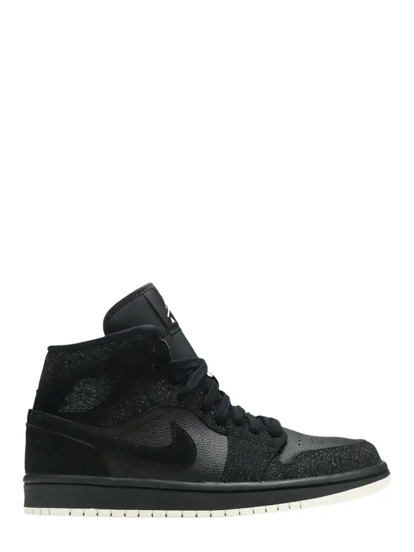 JORDAN 1 Mid Glitter Sneakers - Black