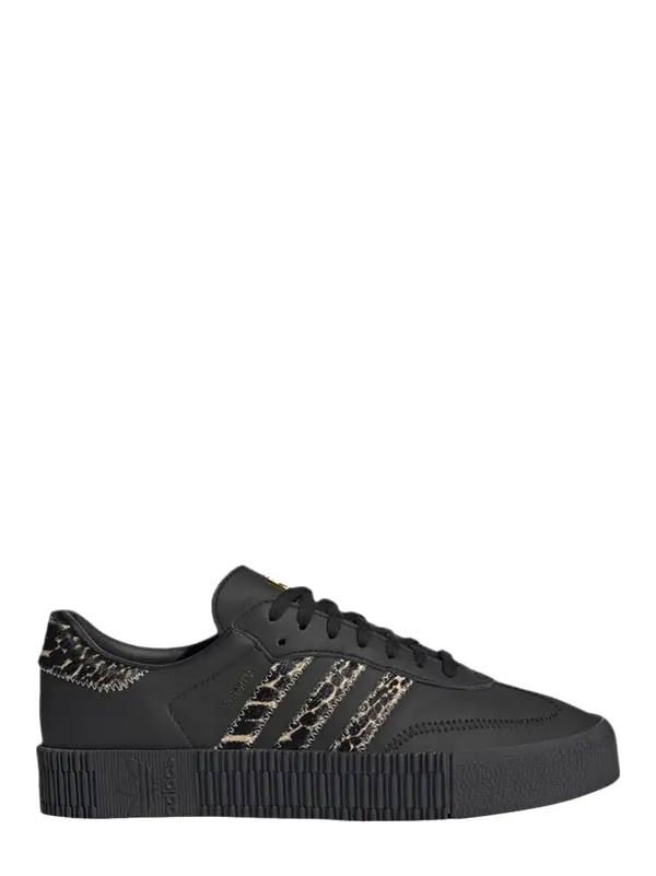 Adidas Sambarose Cheetah Print Sneakers - Black