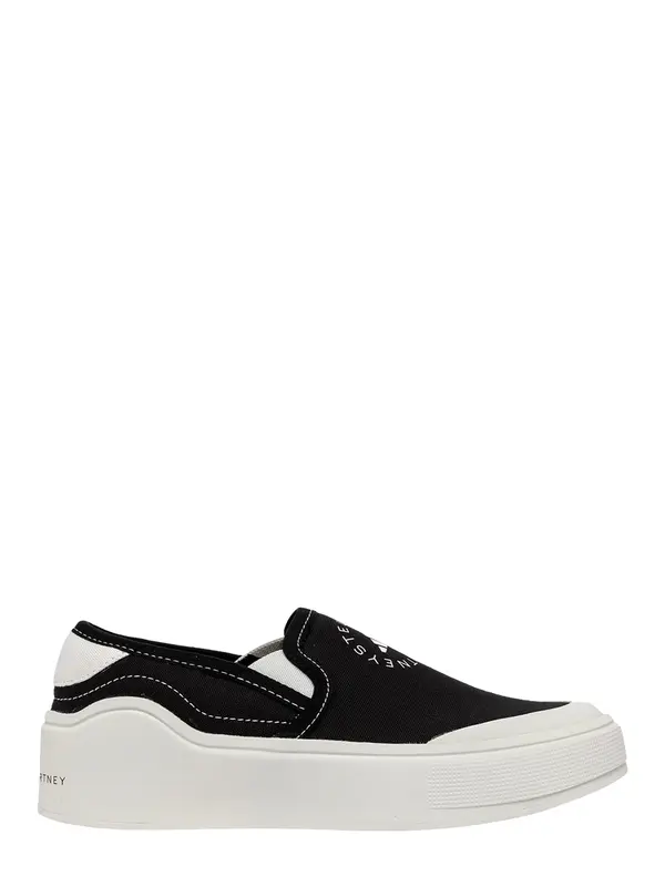 Adidas Stella Mccartney X Court Slip-on Sneakers - Black