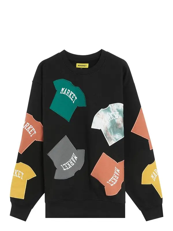 MARKET Patch Crewneck Sweatshirt - Black