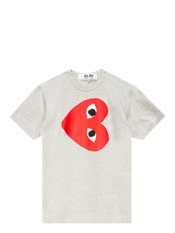 Play Comme Des Garcon Sideways Heart Tee - Grey