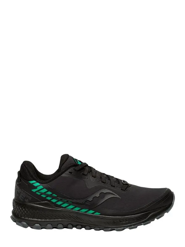 Saucony Wmns Peregrine Ice+ Lace Up Sneakers - Black