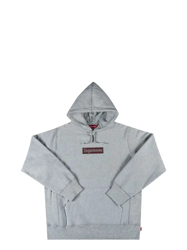 Supreme X Swarovski Box Logo Hooded Sweatshirt - Grey