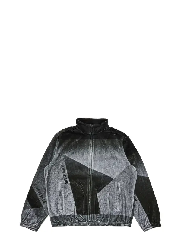 Supreme Geo Velour Track Jacket - Black