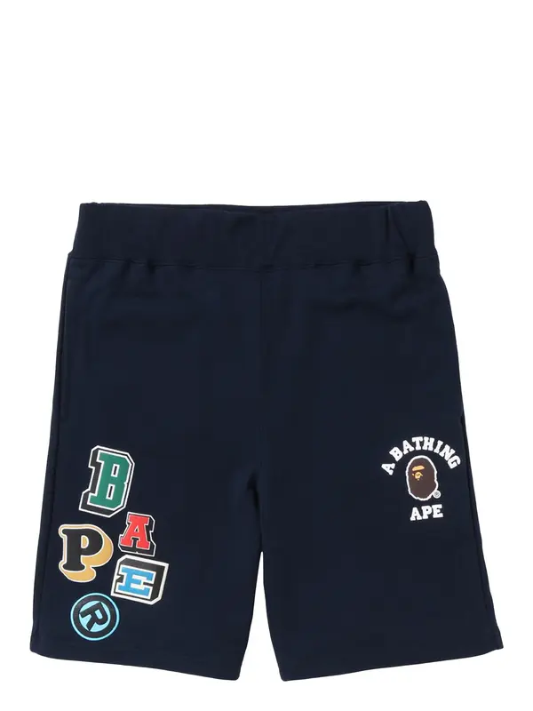 BAPE Multi Fonts Sweatshorts - Blue