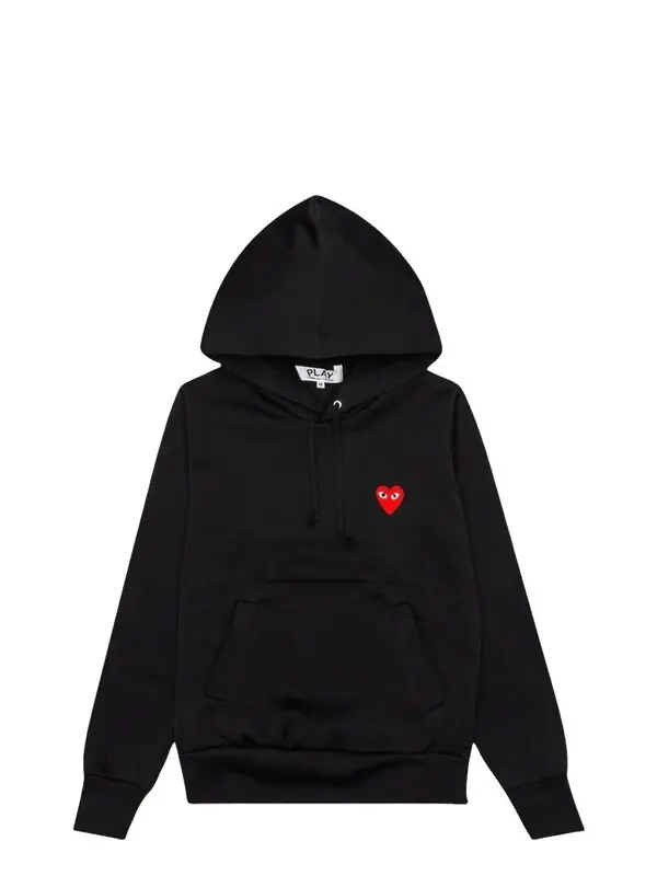 Play Comme Des Garcon Printed Hoodie - Black