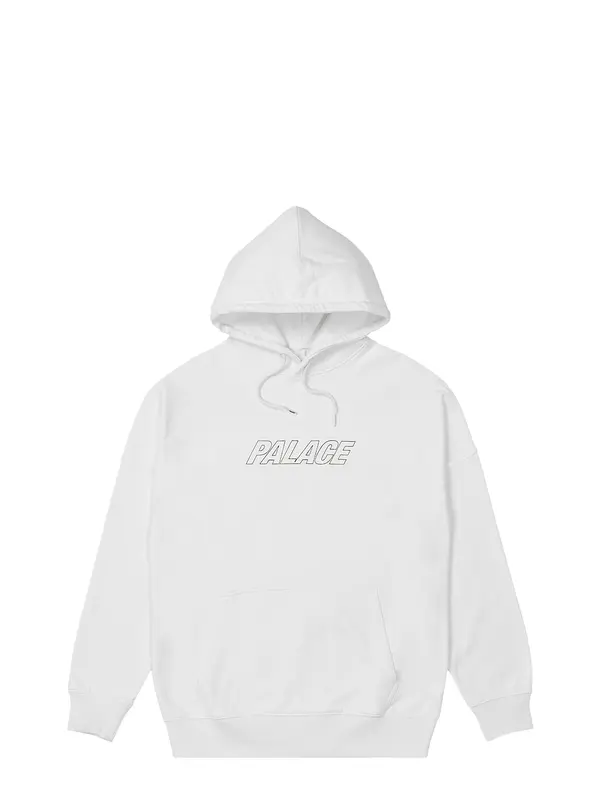 PALACE Jumbo Tri-ferg Drop Shoulder Hood - White
