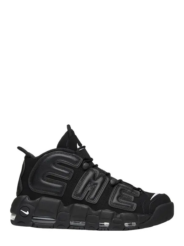 Nike Supreme X Air More Uptempo Sneakers - Black