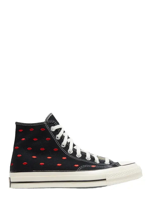 CONVERSE Chuck 70 Embroidered Lips High Sneakers - Black