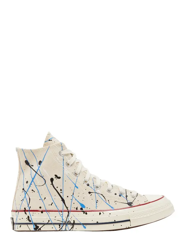 CONVERSE Chuck 70 High Paint Splatter Sneakers - Cream