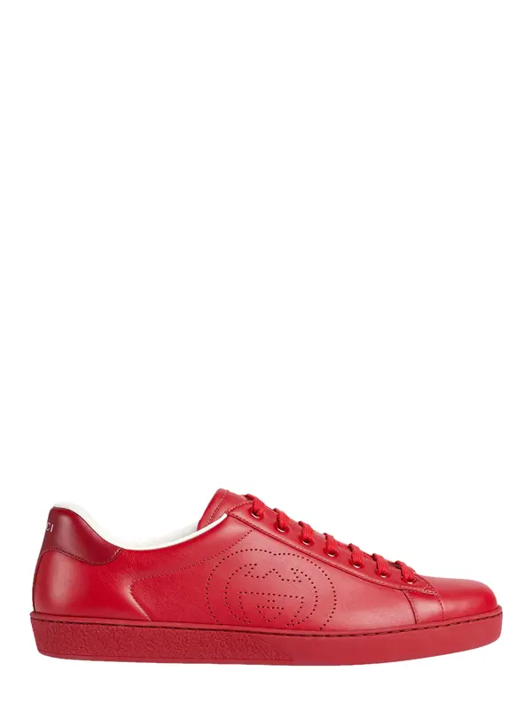 Gucci Ace Interlocking G Sneakers - Red
