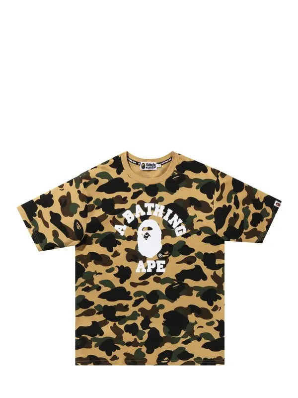 A BATHING APE 1st Camo College Tee - Yellow