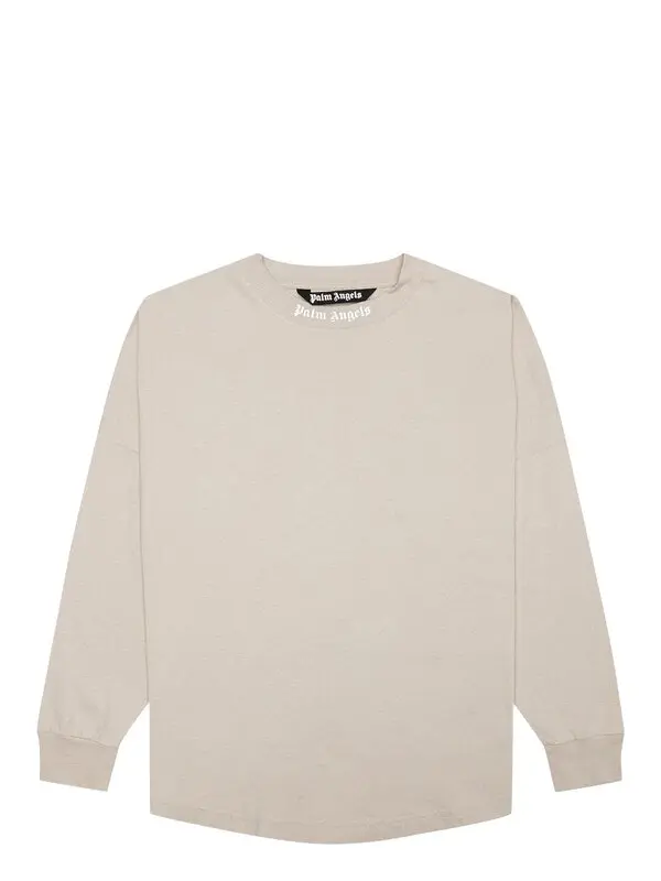 Palm Angels Classic Logo Long-sleeve Tee - Tan