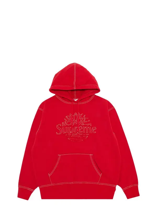 Supreme X Timberland Hooded Sweatshirt - Red