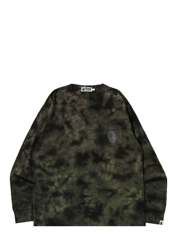 A BATHING APE Tie Dye Long-sleeve Tee - Black