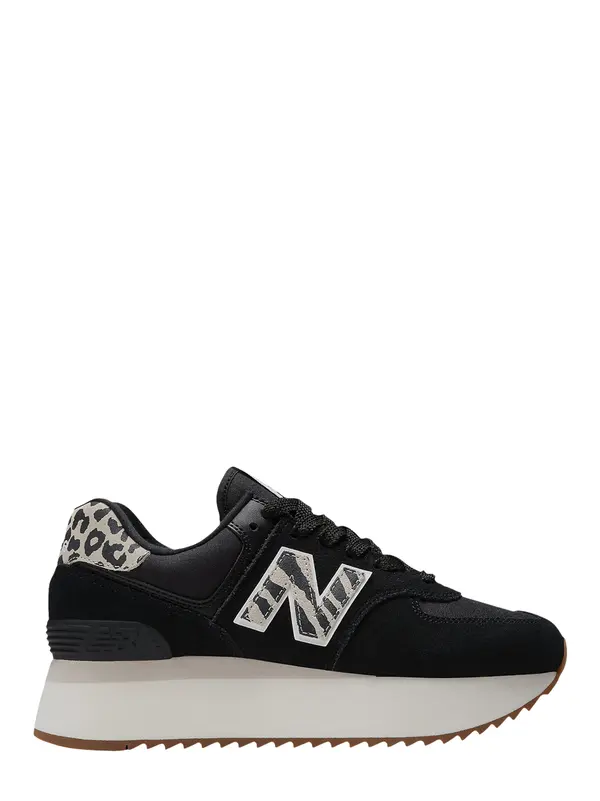 NEW BALANCE 574+ Animal Print Sneakers - Black