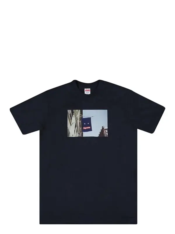 Supreme Banner Tee 'navy - Blue