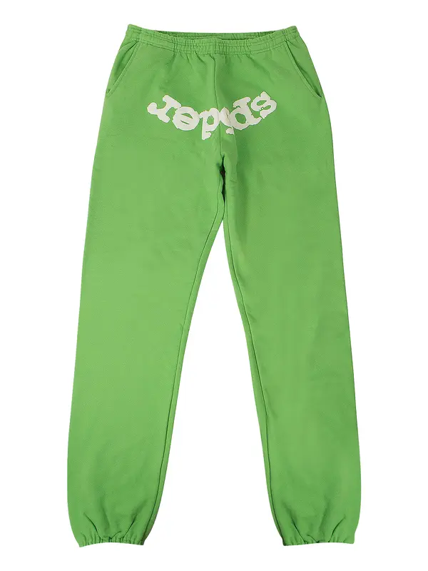 SP5DER Logo Print Sweatpants - Green