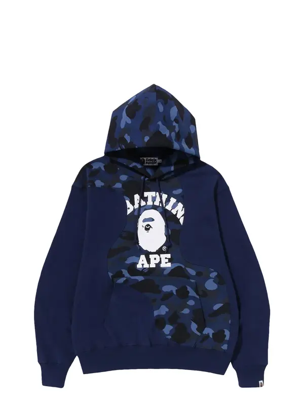 BAPE Color Camo College Cutting Relaxed Fit Hoodie - Blue