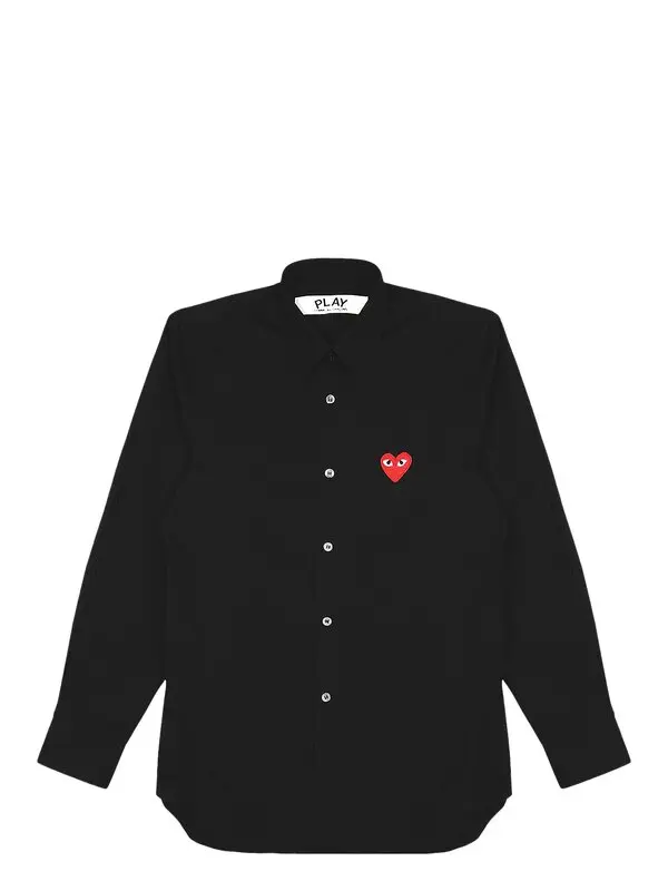 Play Comme Des Garcon Woven Shirt - Black