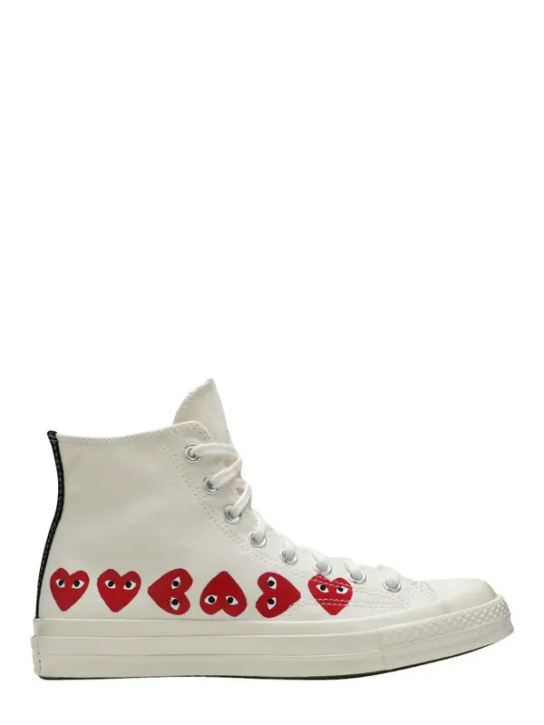 CONVERSE Comme Des Garçons Play X Chuck 70 High Top Sneakers - White