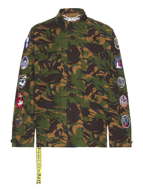 Off-White Camo Patch Field Jacket - Green