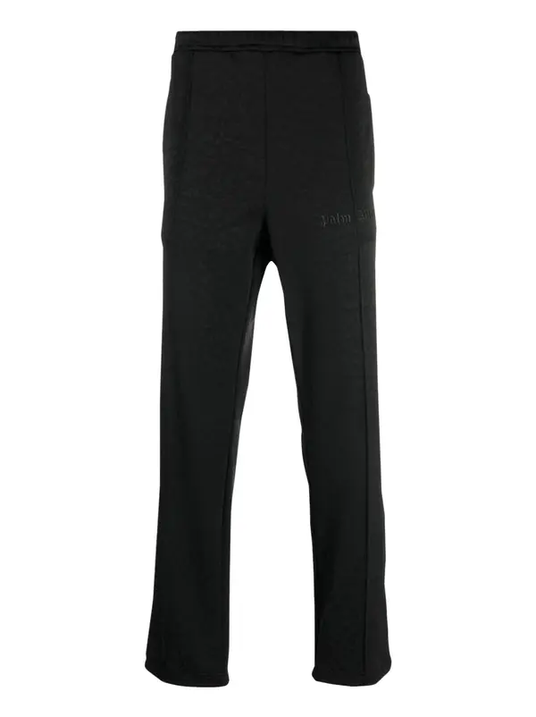 Palm Angels Tuxedo Leopard Track Pants /white - Black