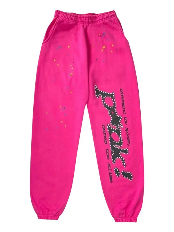 SP5DER P*nk Graphic Sweatpants - Pink