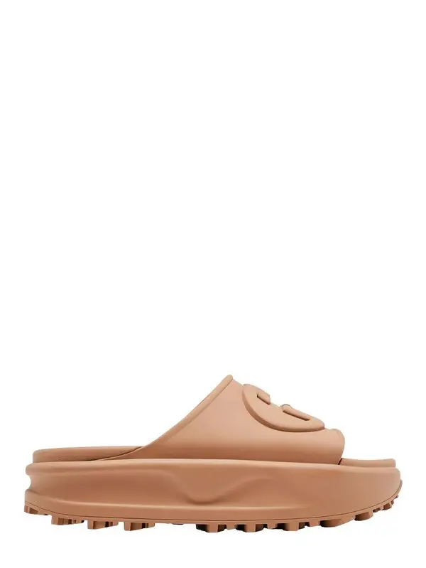 Gucci Interlocking G Slide Sandal - Brown