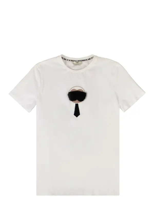 Fendi X Karl Lagerfield Karl Monster T-shirt - White
