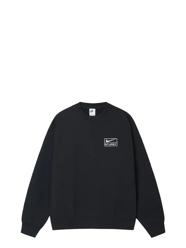 StÜssy X Nike Acid Wash Fleece Crew - Black