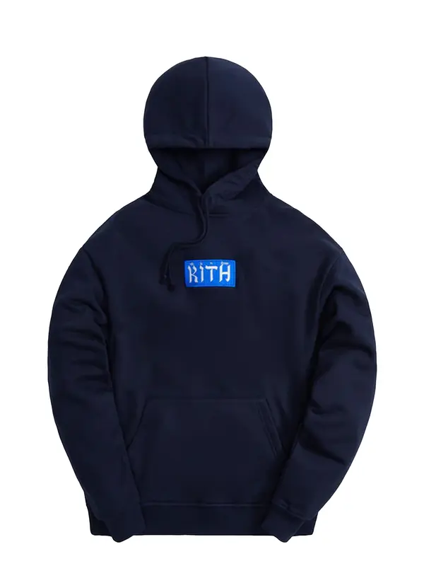 Kith Hebrew Script Hoodie 'nocturnal - Blue