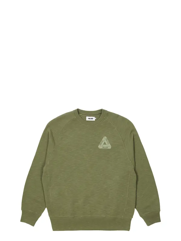 PALACE Tri-ferg Slub Crew 'olive - Green