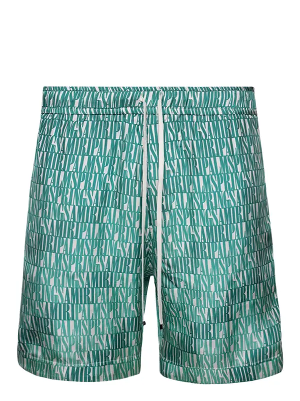 Amiri X Palm Springs Silk Shorts - Green