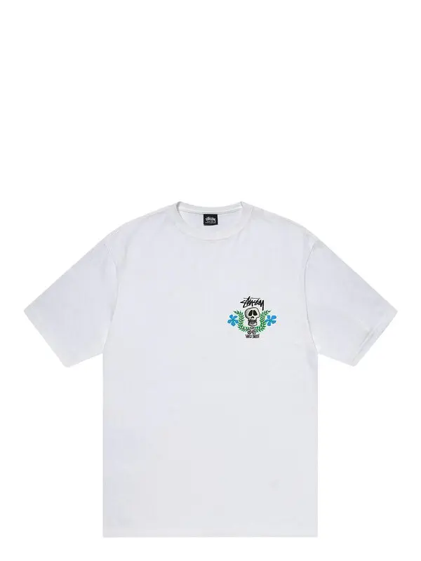 StÜssy Skull Crest Tee - White