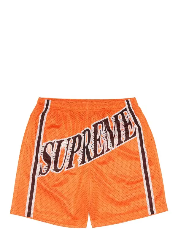 Supreme Slap Shot Baggy Mesh Shorts - Orange
