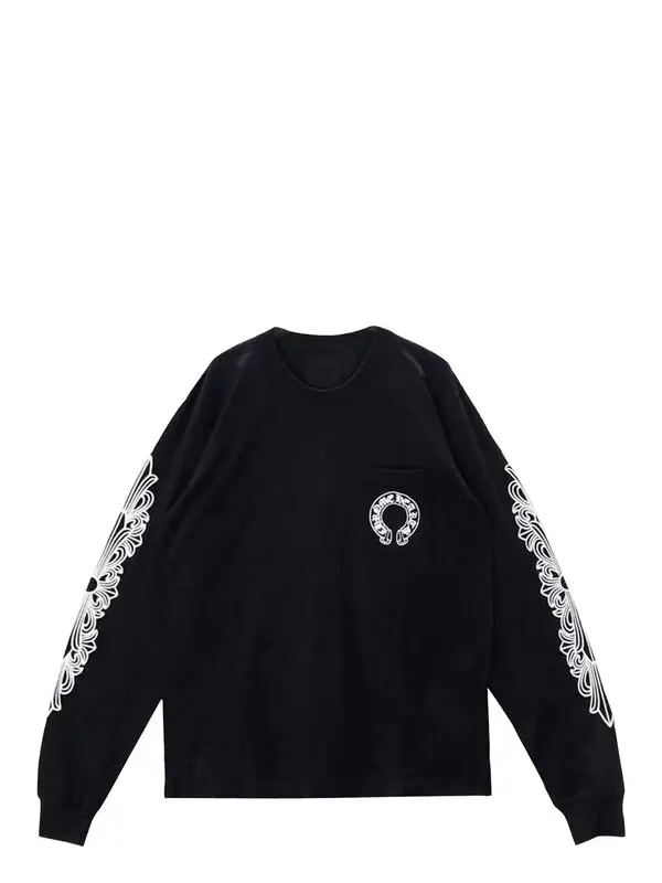 Chrome Hearts Horseshoe Long-sleeve T-shirt /white - Black