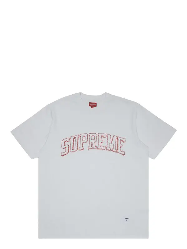 Supreme Sketch Embroidered Short-sleeve Top - White