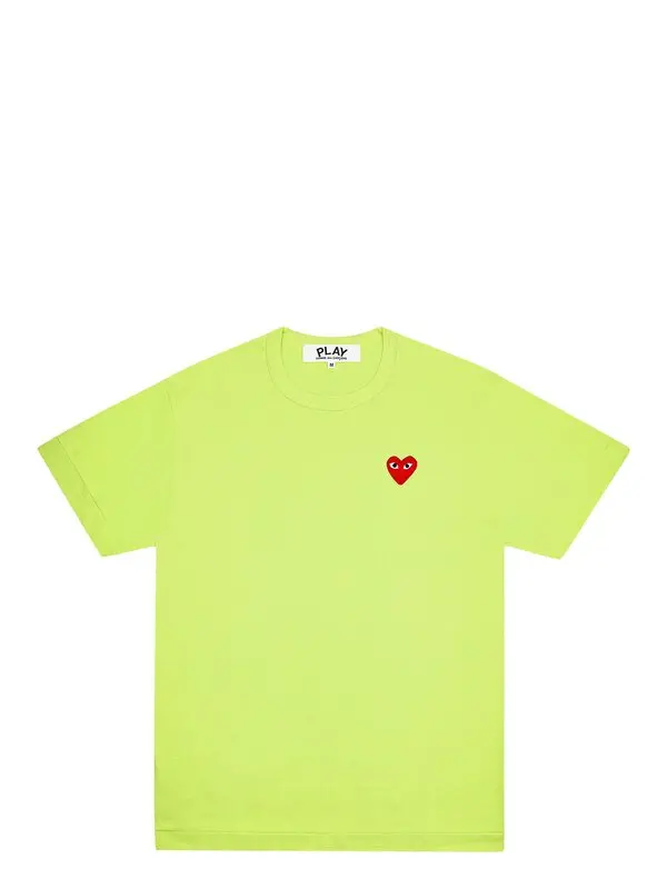 Play Comme Des Garcon Pastelle Red Emblem T-shirt - Green