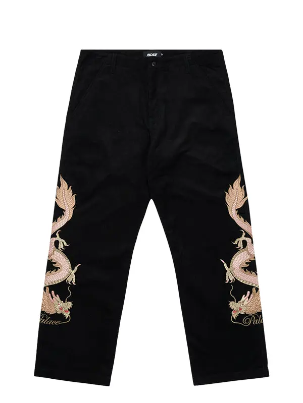 PALACE Double Dragon Tour Plain Pant - Black