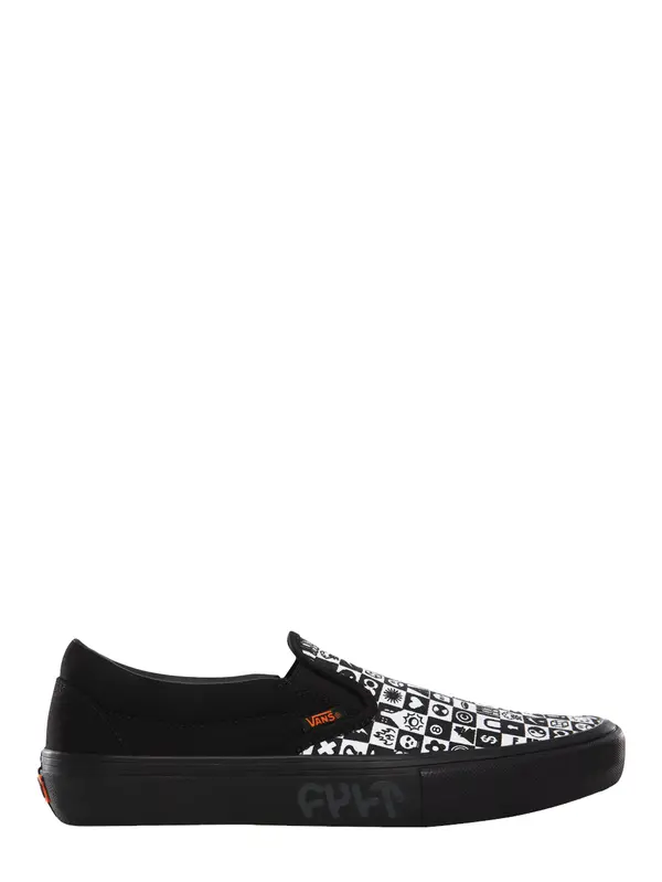 VANS Cult X Slip-on Pro Checkerboard Sneakers - Black