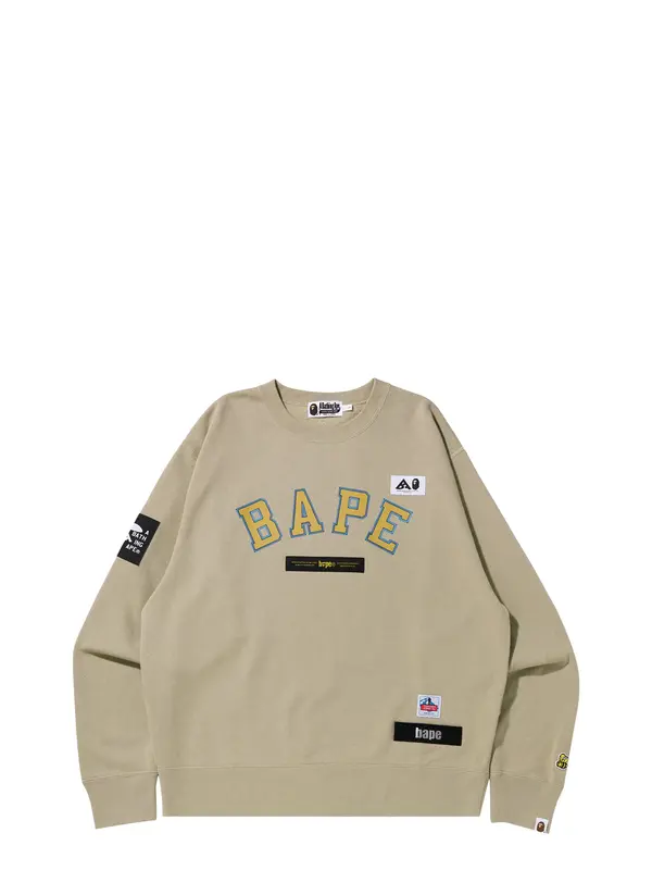 A BATHING APE Relaxed Fit Crewneck - Tan