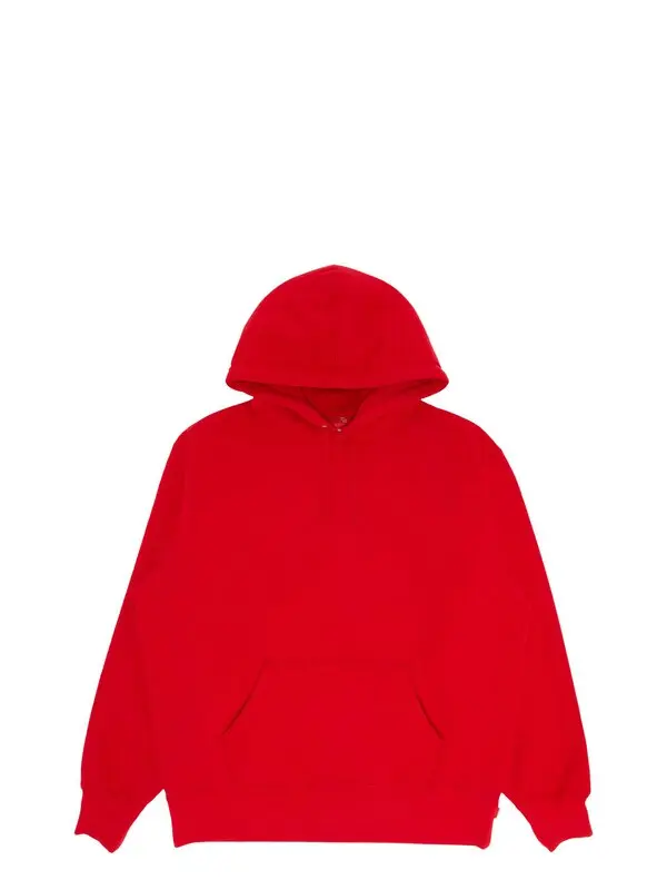 Supreme Satin Appliqué Hooded Sweatshirt - Red