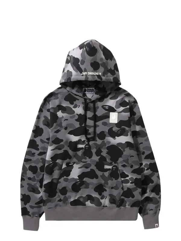 BAPE Grid Camo Pullover Hoodie - Black